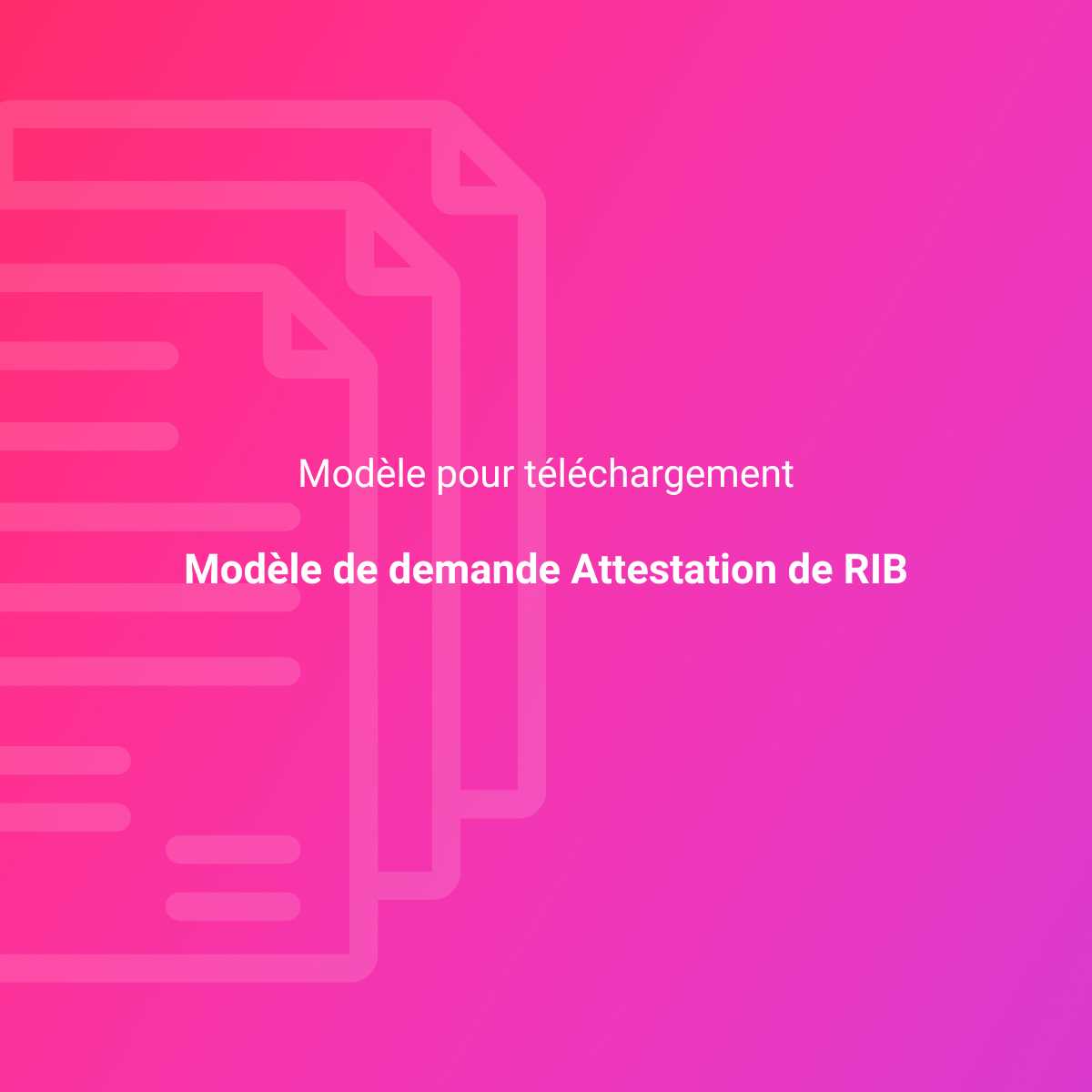 Modèle de demande Attestation de RIB I Start-up.ma I Start-up.ma